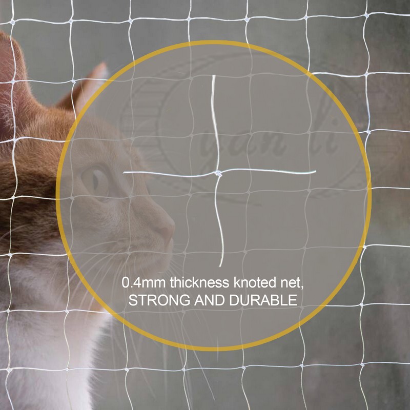 Xl-8m×3m Balcony Cat Protection Net Nylon Cat Net With Rope